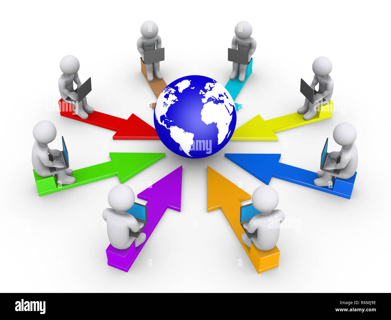 People connected to the internet Stock Photo - Alamy