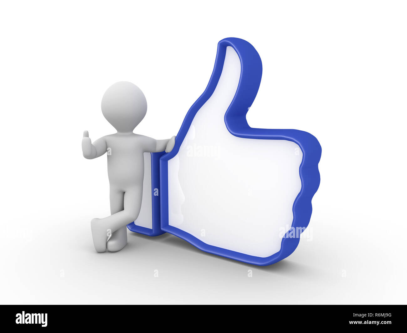 Person with like symbol Stock Photo - Alamy