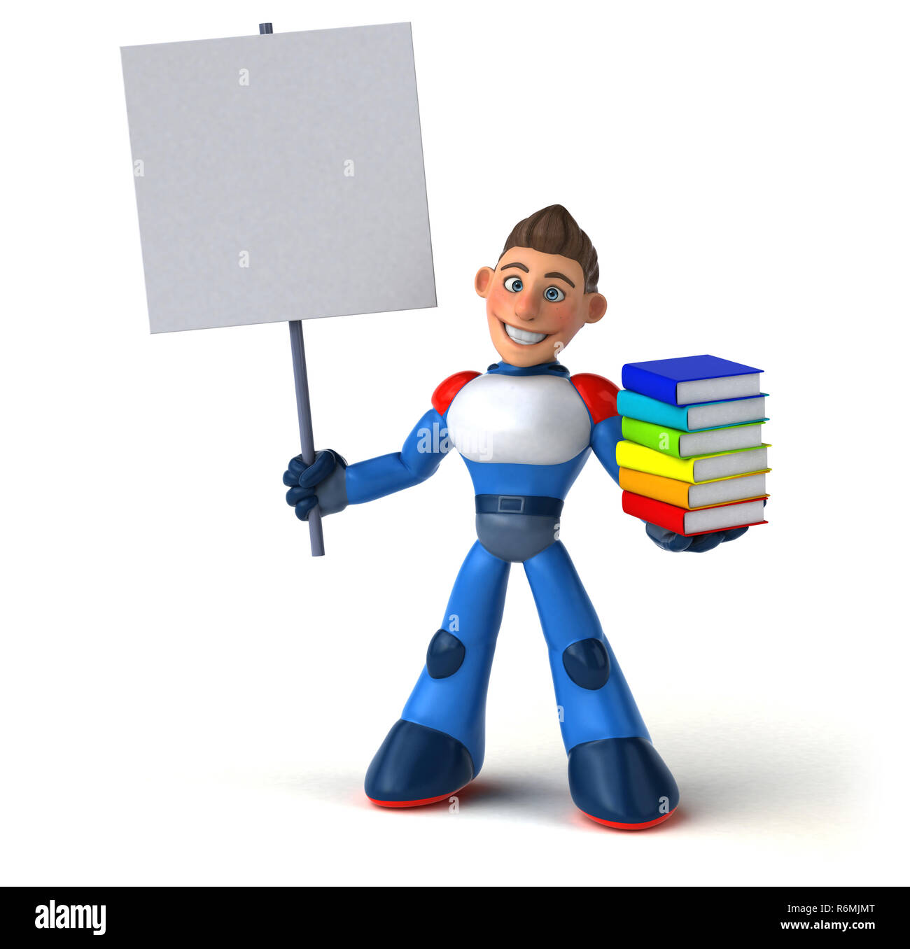 Super modern superhero - 3D Illustration Stock Photo - Alamy