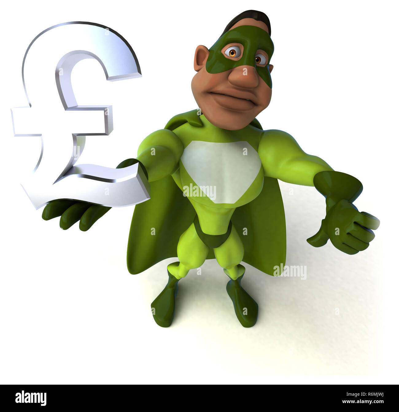 Fun superhero - 3D Illustration Stock Photo - Alamy