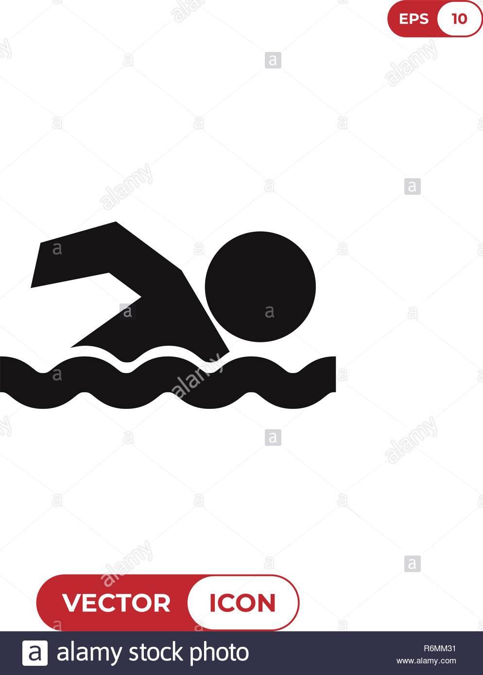 Swimming Icon Swimmer Symbol Flat Stock Photos & Swimming Icon Swimmer ...