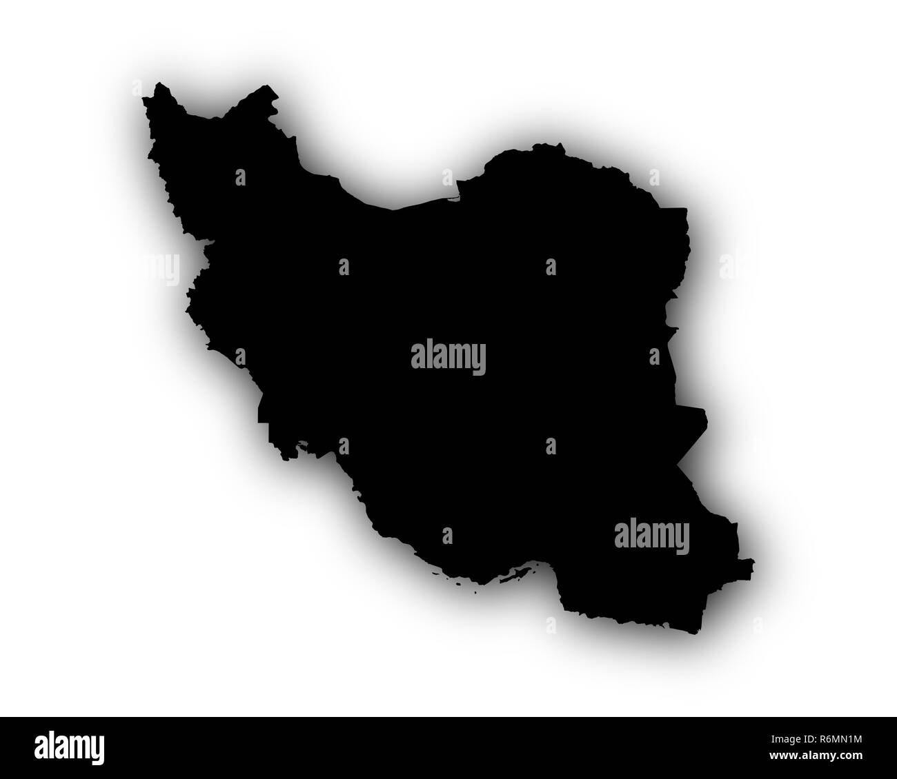 Black iran map Cut Out Stock Images & Pictures - Alamy