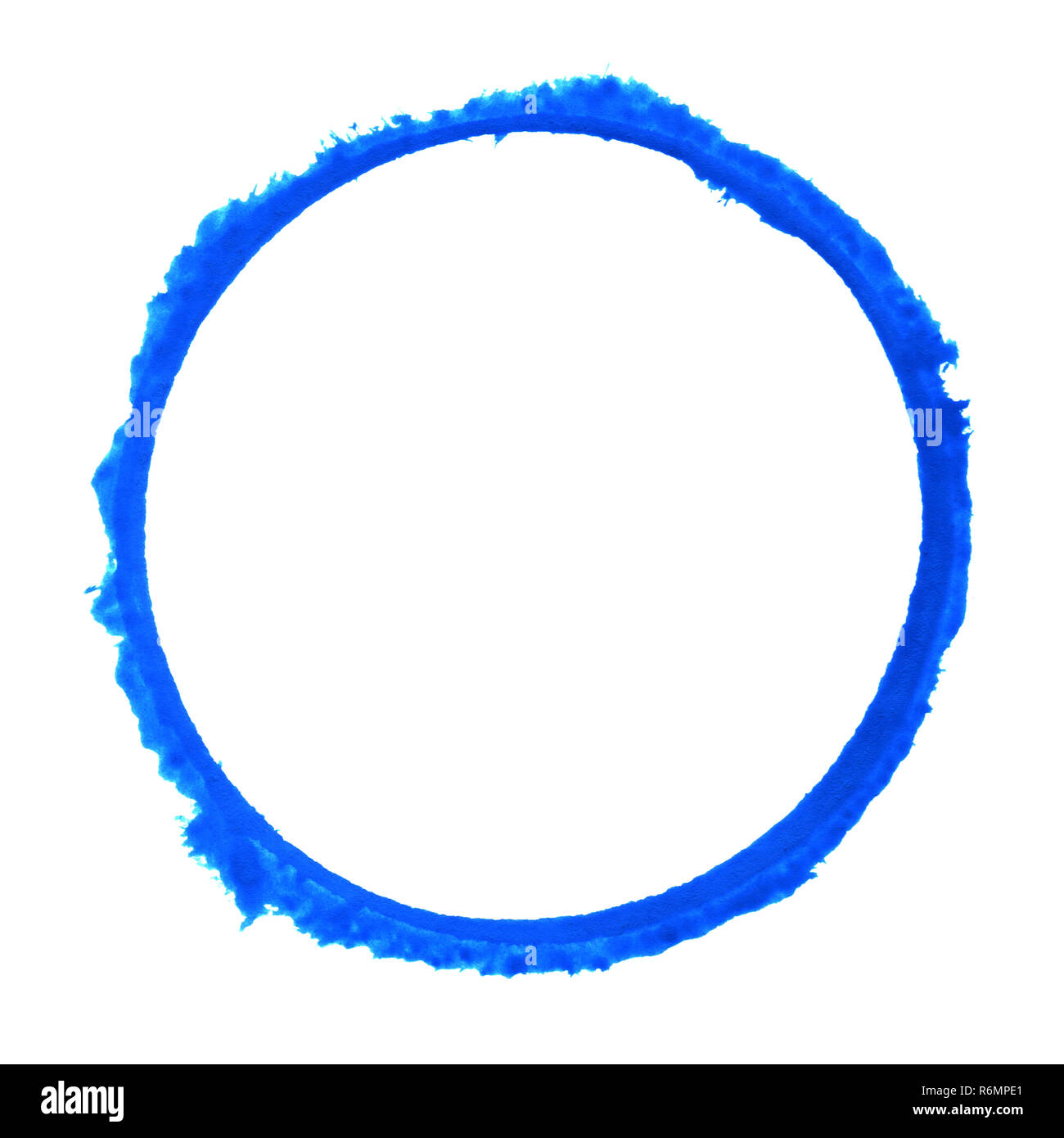 painted blue brush circle Stock Photo - Alamy
