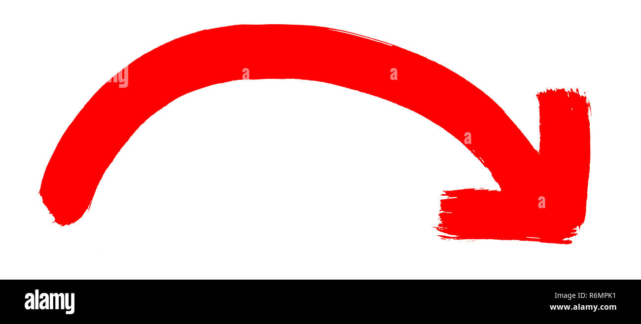 hand painted red arrow Stock Photo - Alamy