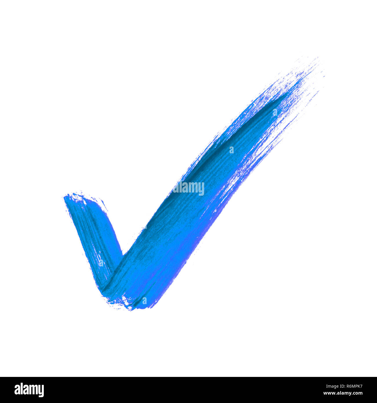 blue painted check mark Stock Photo - Alamy