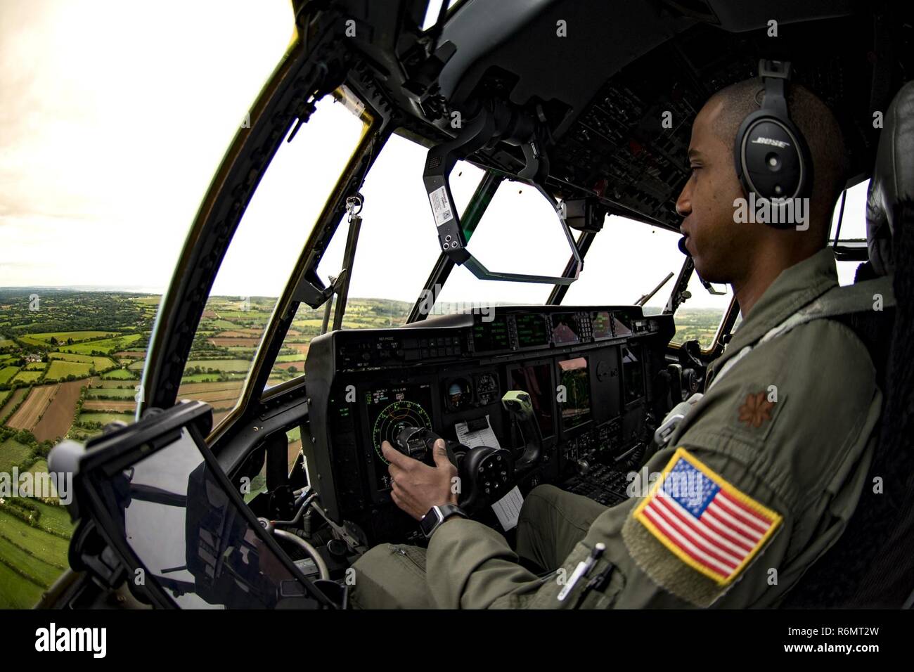 U.S. Air Force Maj. Chris Scott, 37th Airlift Squadron pilot, flies ...