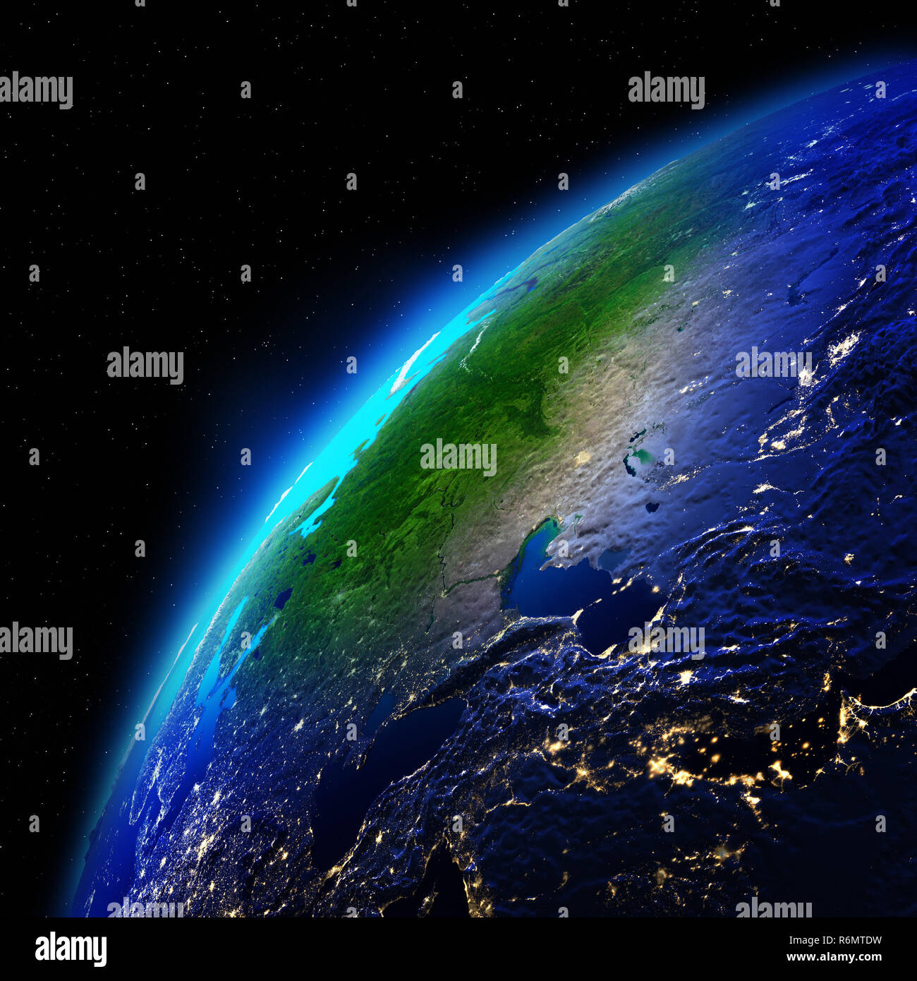 Planet Earth 3d rendering planet Stock Photo - Alamy