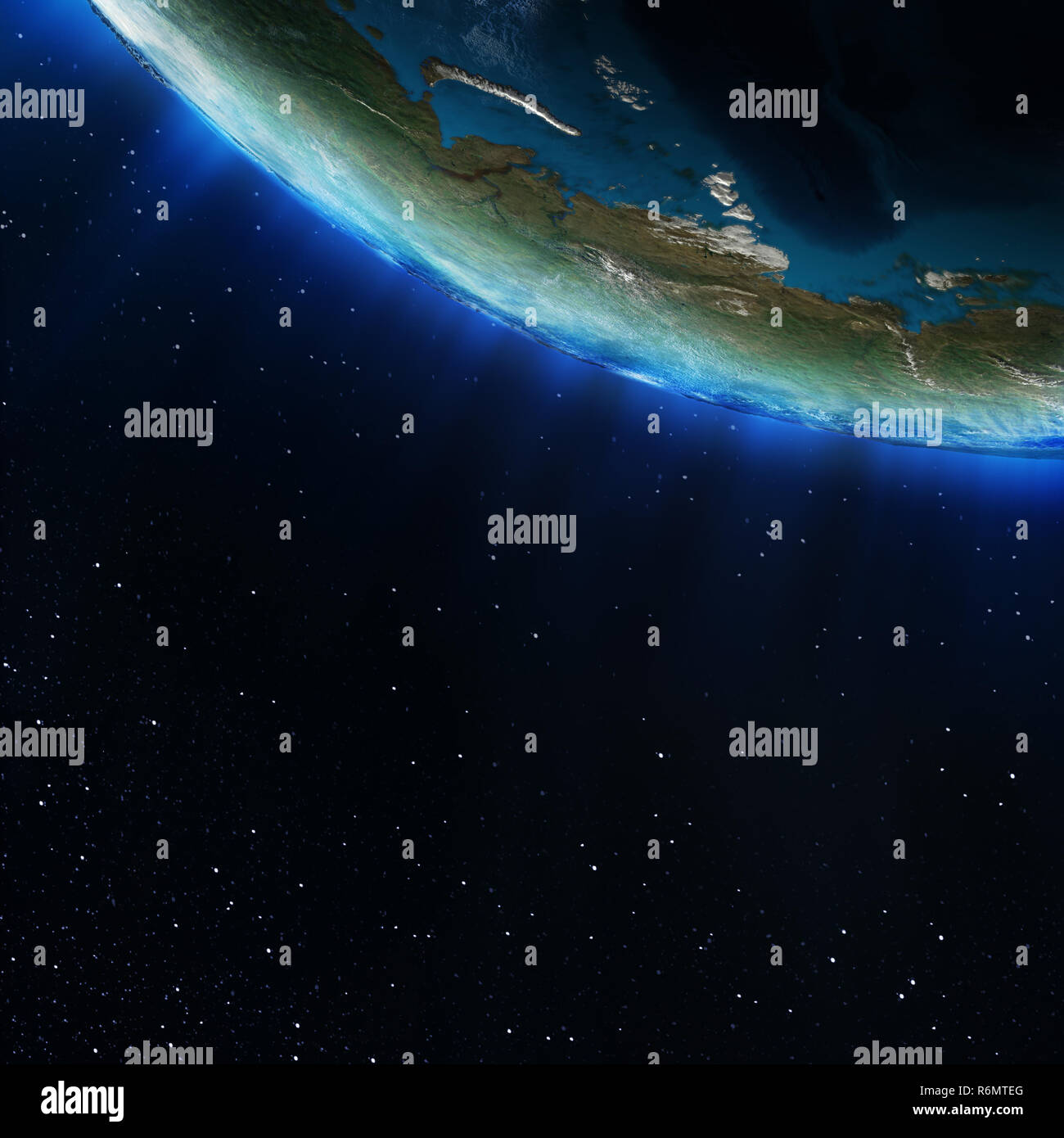 North Russia from space 3d rendering Stock Photo - Alamy