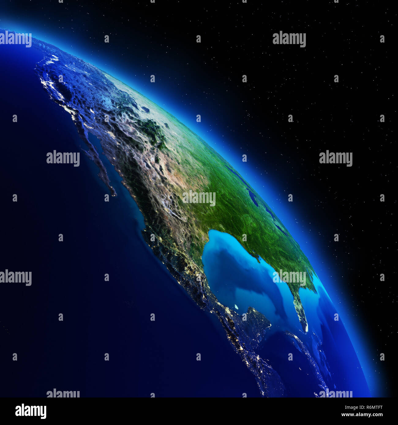 Earth from space 3d rendering Stock Photo - Alamy