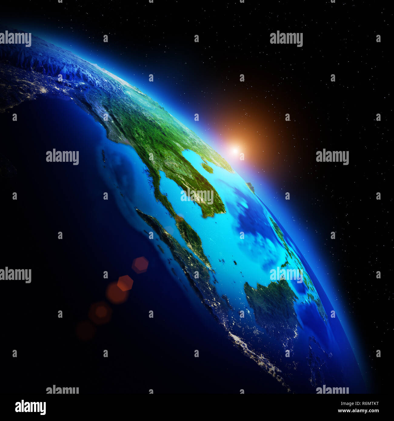 Earth from space 3d rendering Stock Photo - Alamy
