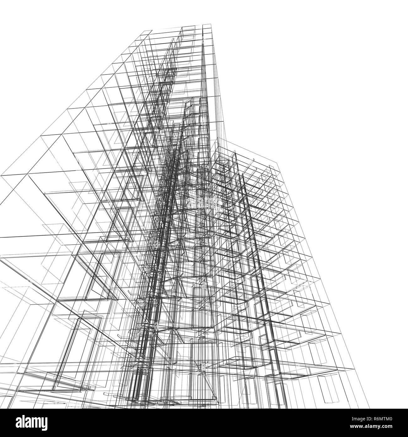 Abstract architecture 3d rendering Stock Photo - Alamy