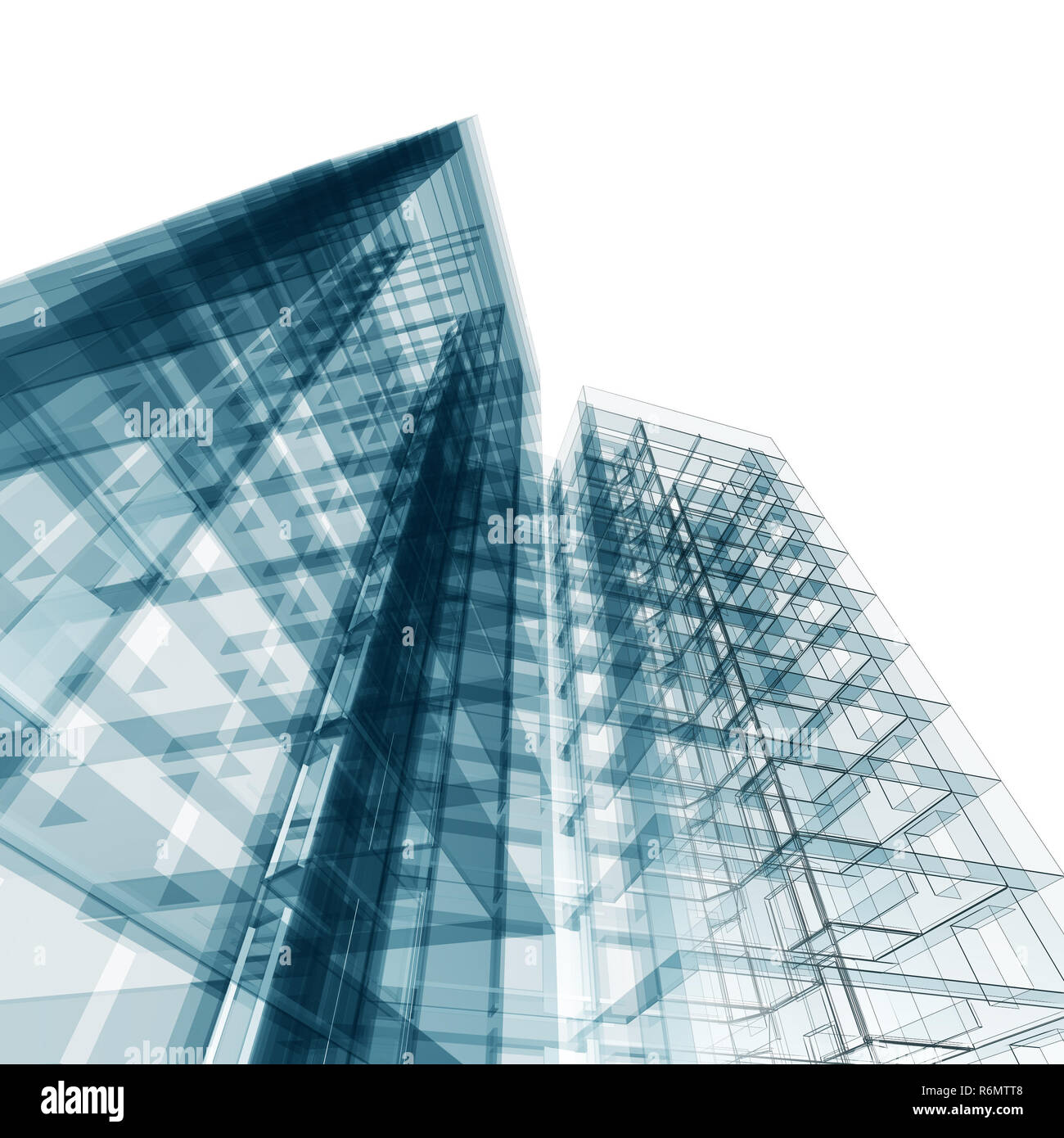 Modern building 3d rendering Stock Photo - Alamy