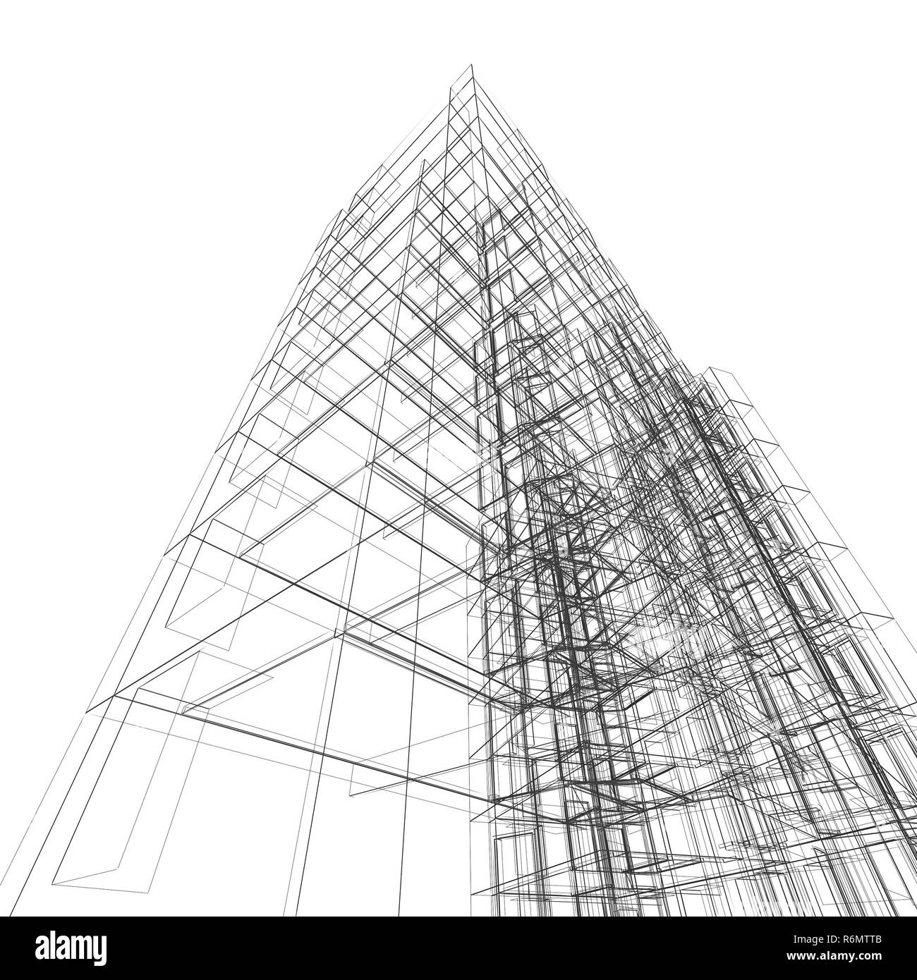 Architecture concept 3d rendering Stock Photo - Alamy