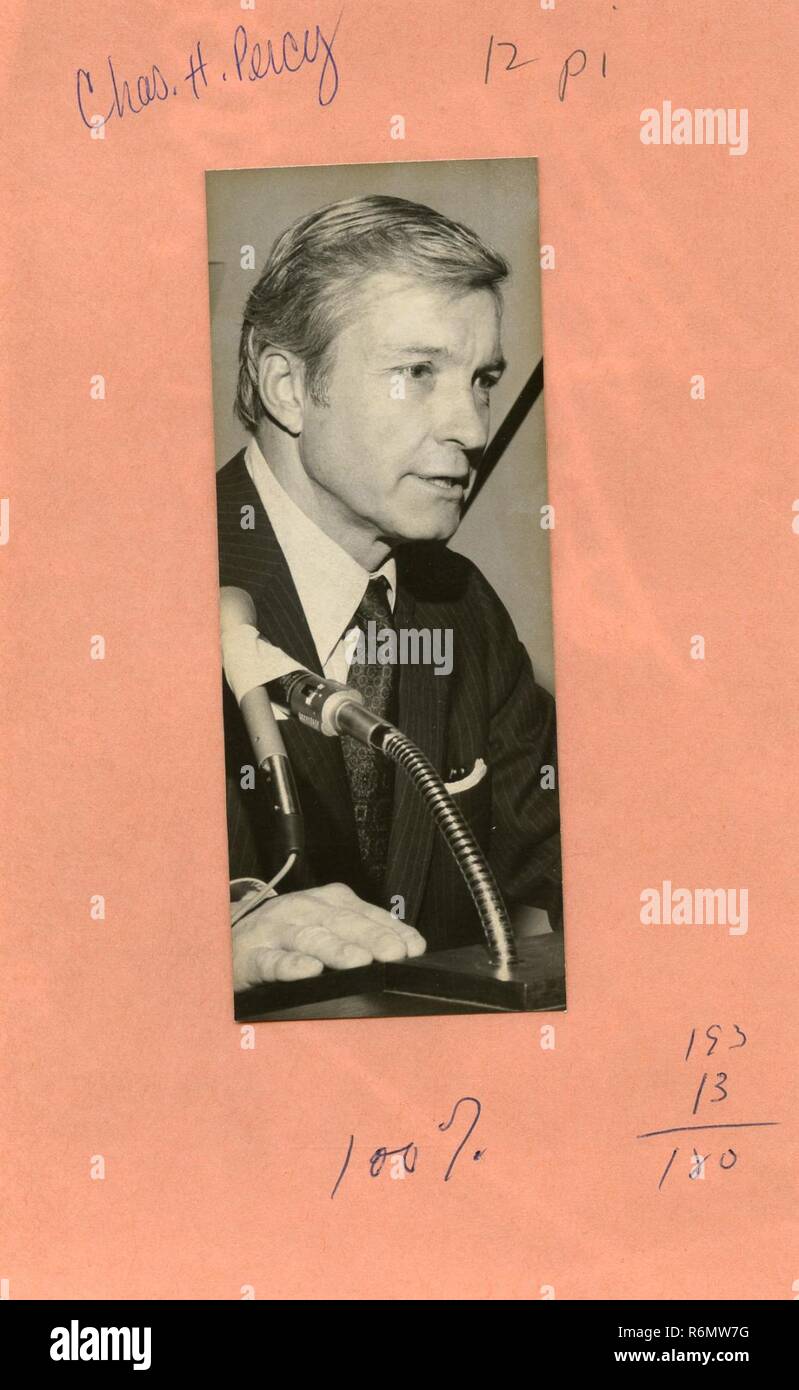 SENATOR CHARLES H. PERCY IS AT THE MIC Stock Photo - Alamy