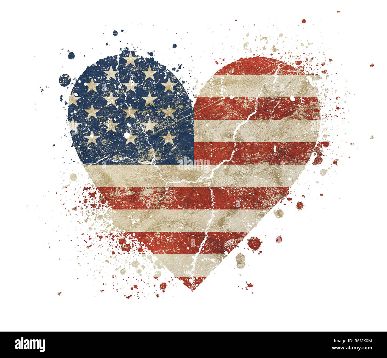 Heart shaped american flag hi-res stock photography and images - Alamy
