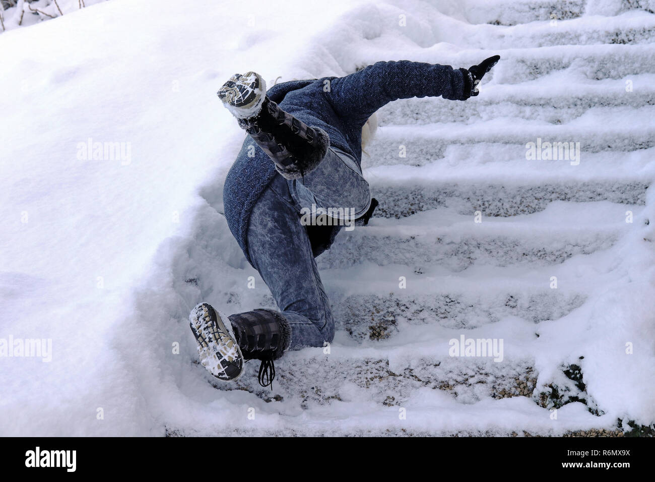 Fell down stairs hi-res stock photography and images - Alamy