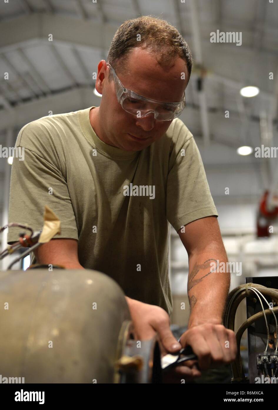 U.S. Air Force Senior Airmen Stephen Kelly, 20th Equipment Maintenance ...