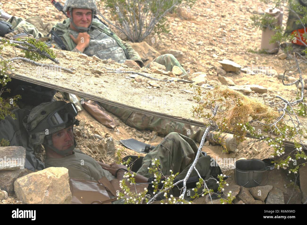 Sgt. Mark Kilgore and Pvt. Calvin Farmer, Soldiers with Battery A, 1st ...