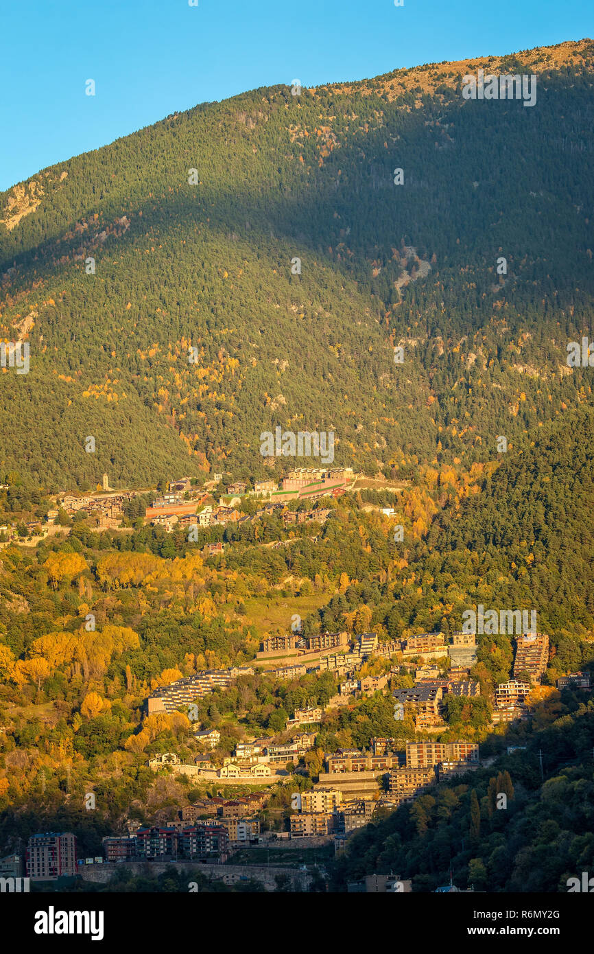 Nice landscape from a mountains in country Andorra Stock Photo - Alamy