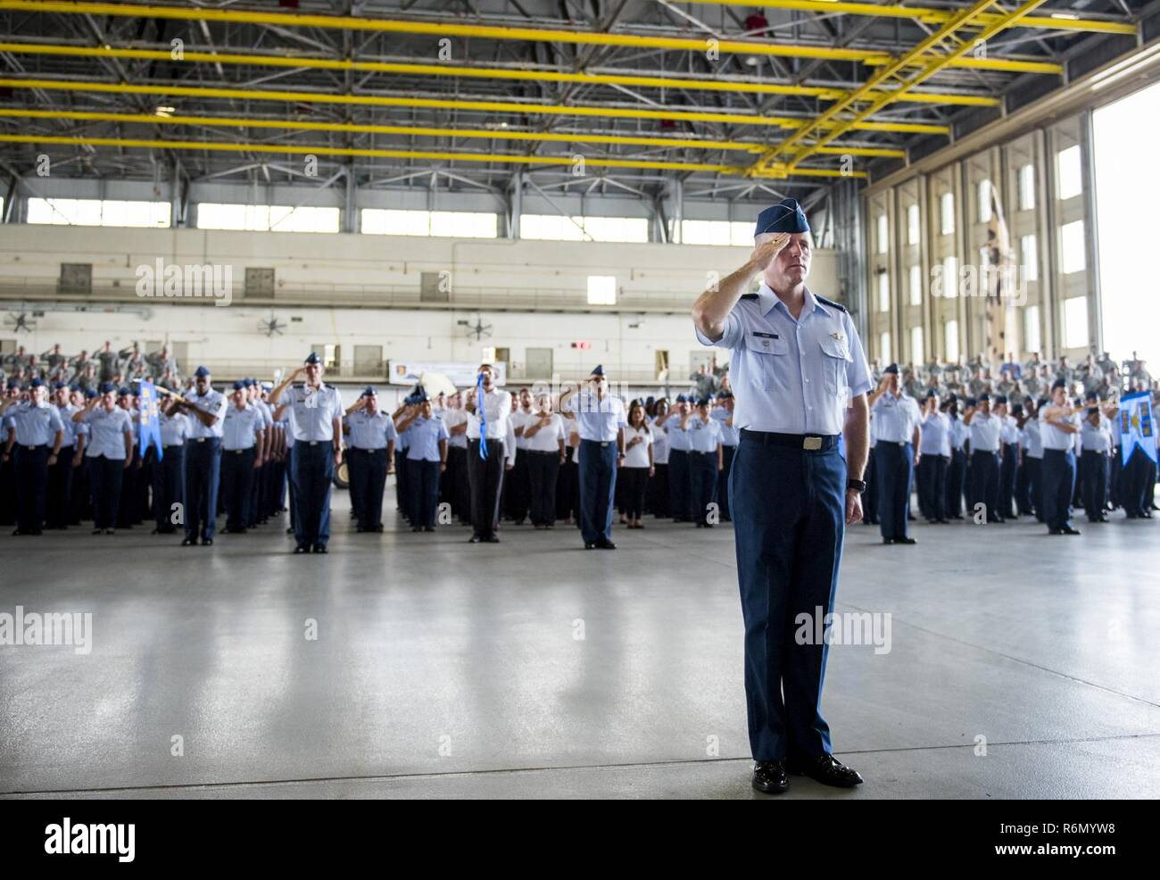 Col. Matthew Higer, 96th Test Wing vice commander, leads the formations ...