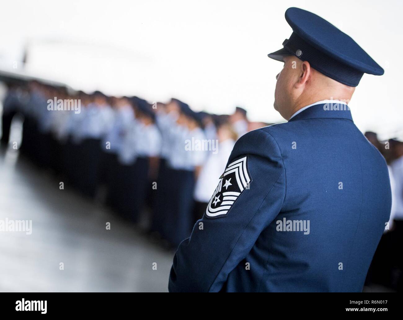 Chief Master Sgt. Zaki Mazid, 96th Test Wing command chief, stands by ...