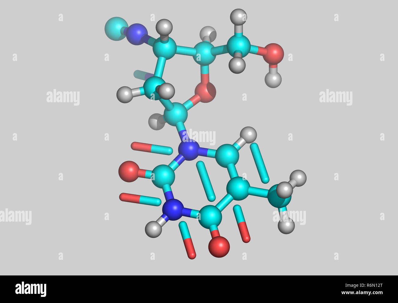 azt medicine molecular model Stock Photo - Alamy