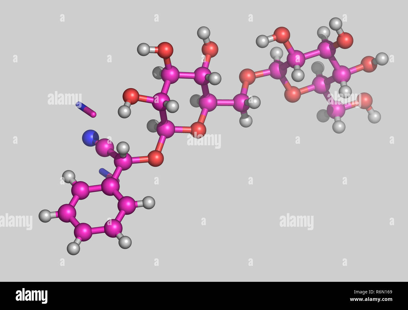 laetrile molecular model Stock Photo - Alamy