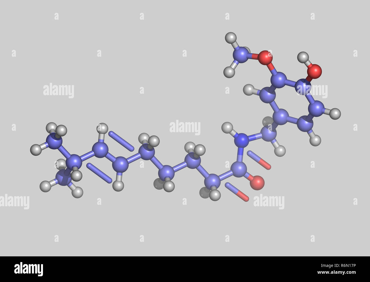capsaicin molecular model Stock Photo - Alamy