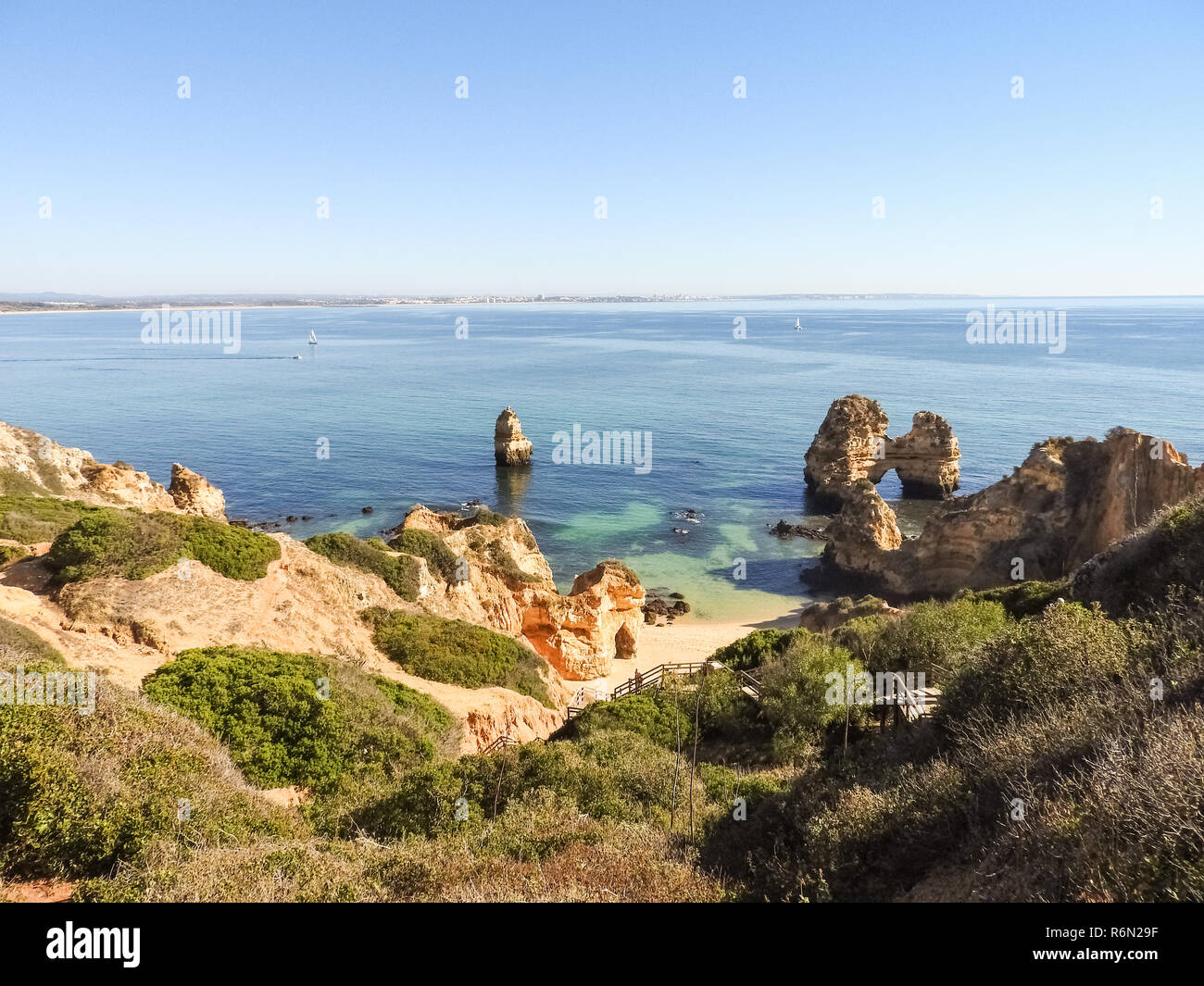 algarve coast at lagos Stock Photo - Alamy