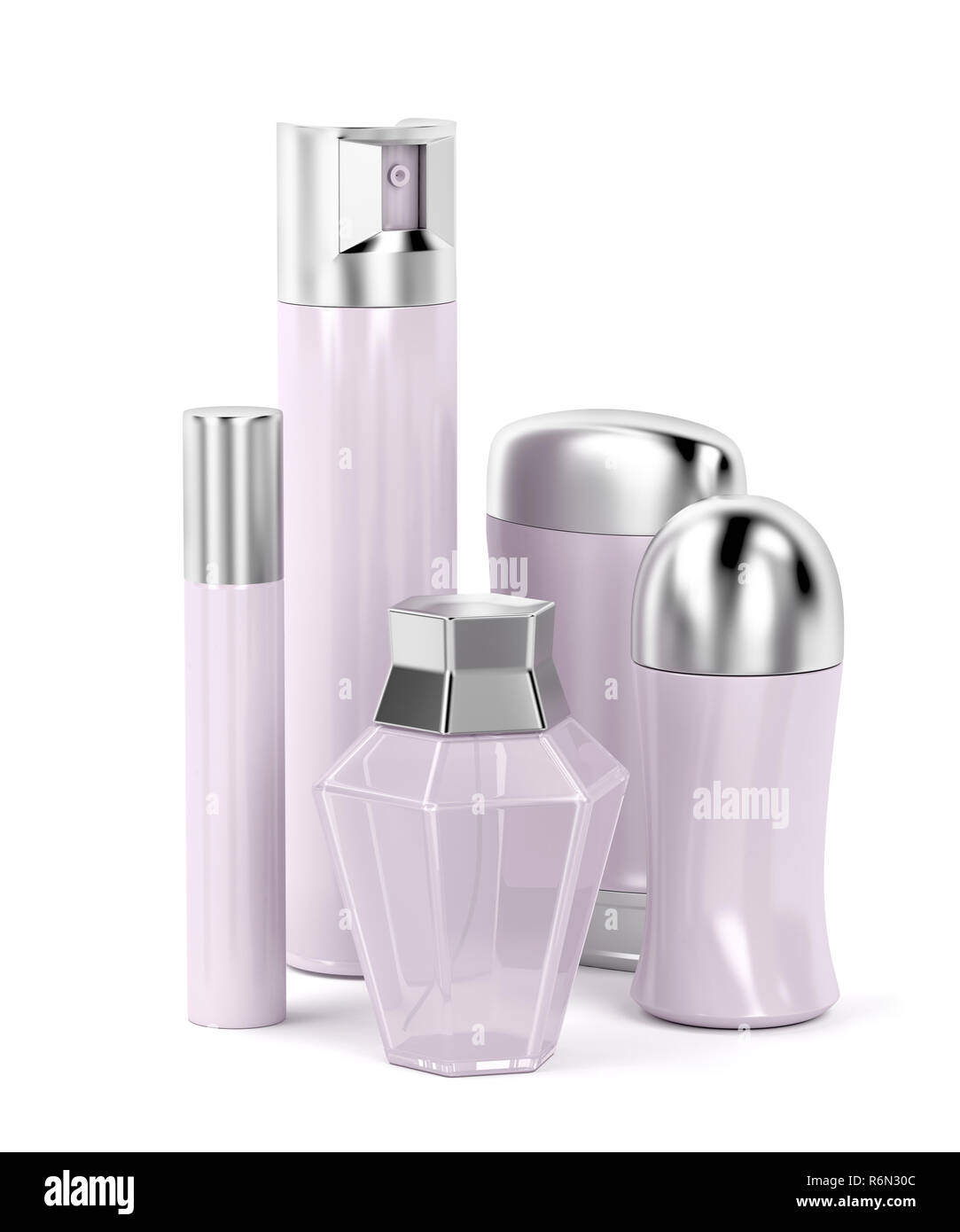 Set of female cosmetic products Stock Photo - Alamy