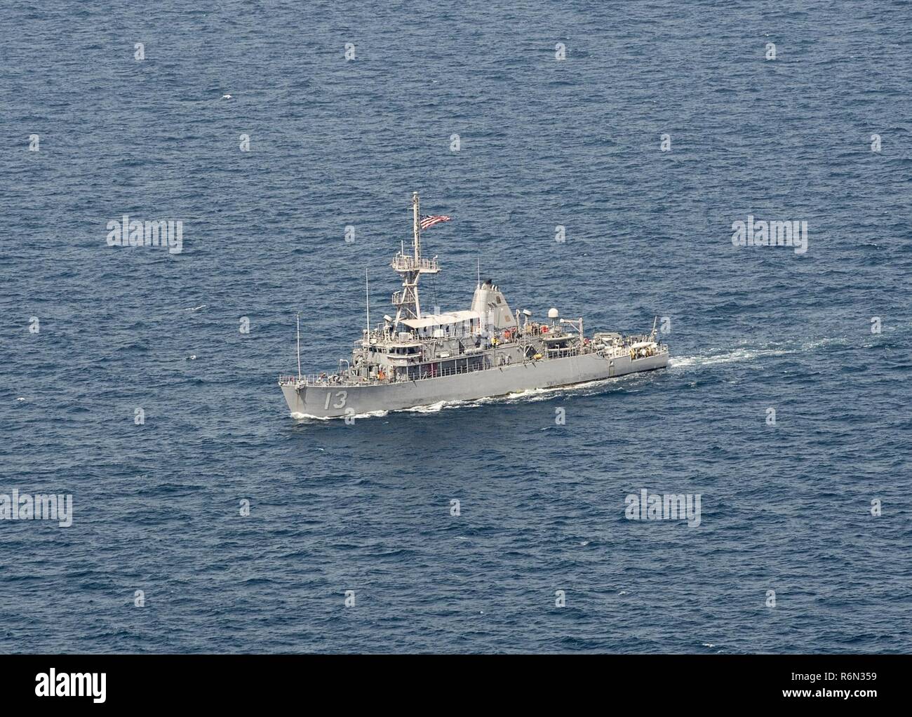 ARABIAN GULF (May 27, 2017) USS Gladiator (MCM 11) approaches British ...