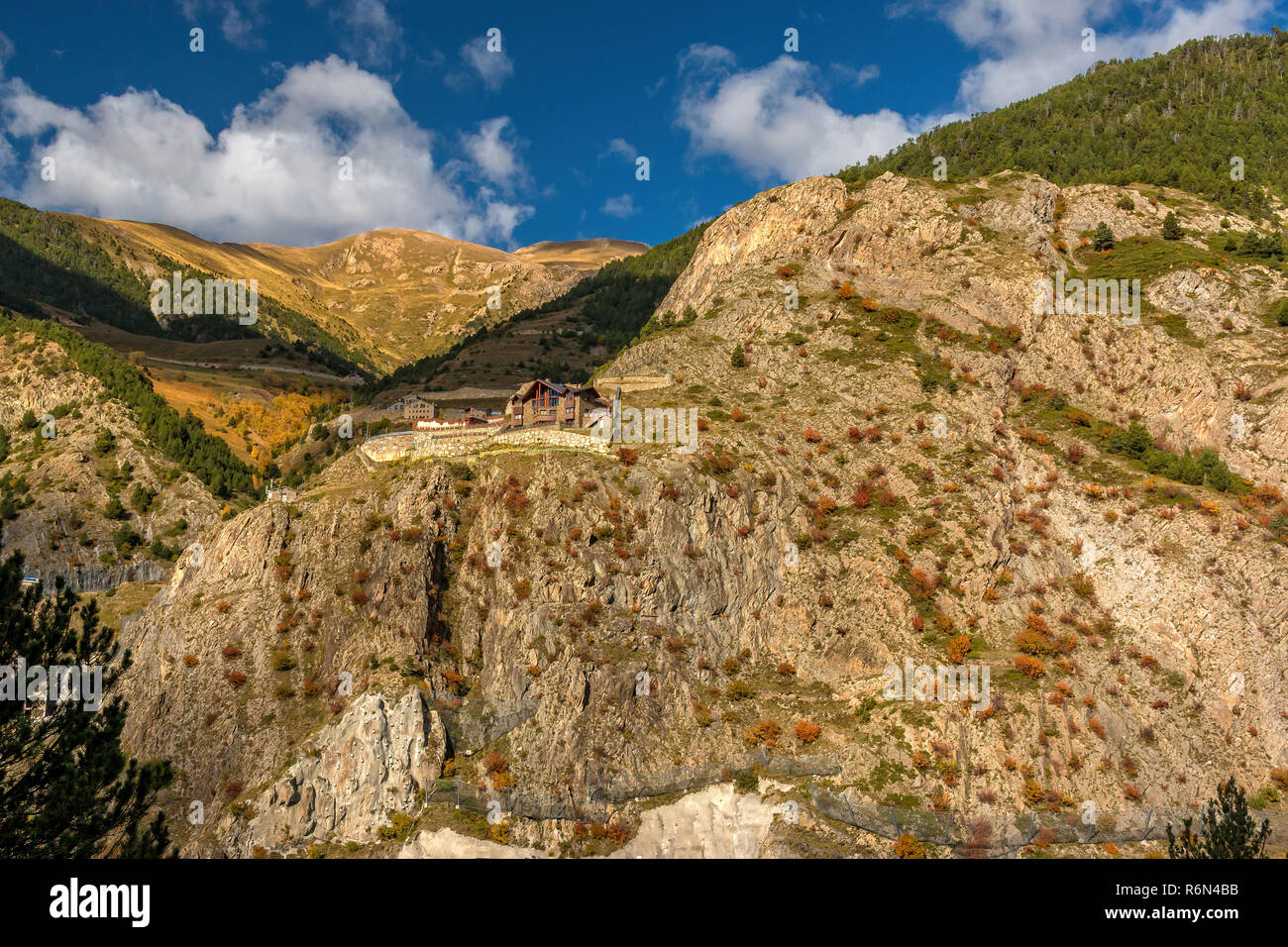 Nice landscape from a mountains in country Andorra Stock Photo - Alamy