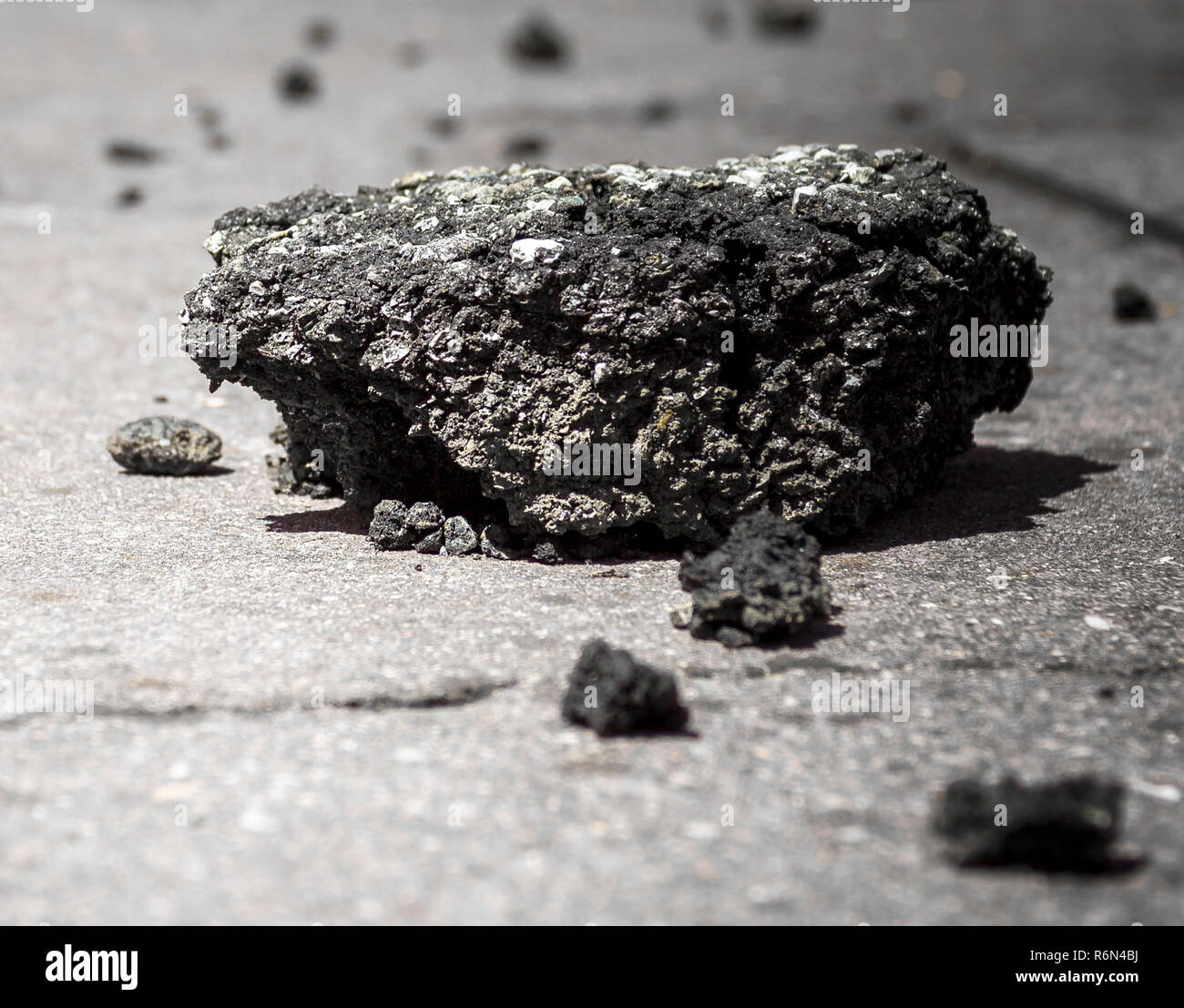 Asphalt blocks on the road Stock Photo - Alamy