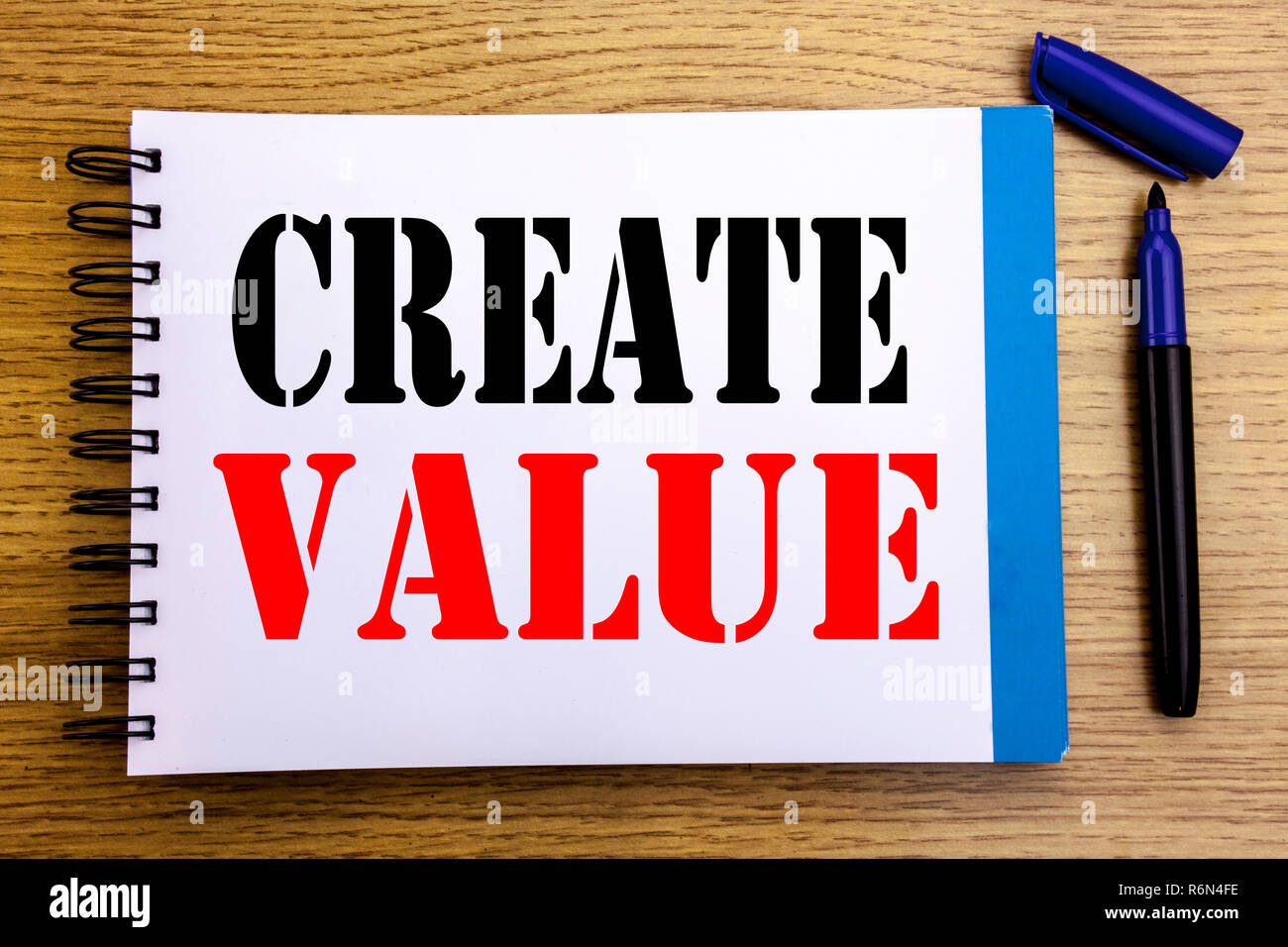 Handwriting Announcement text showing Create Value. Business concept ...