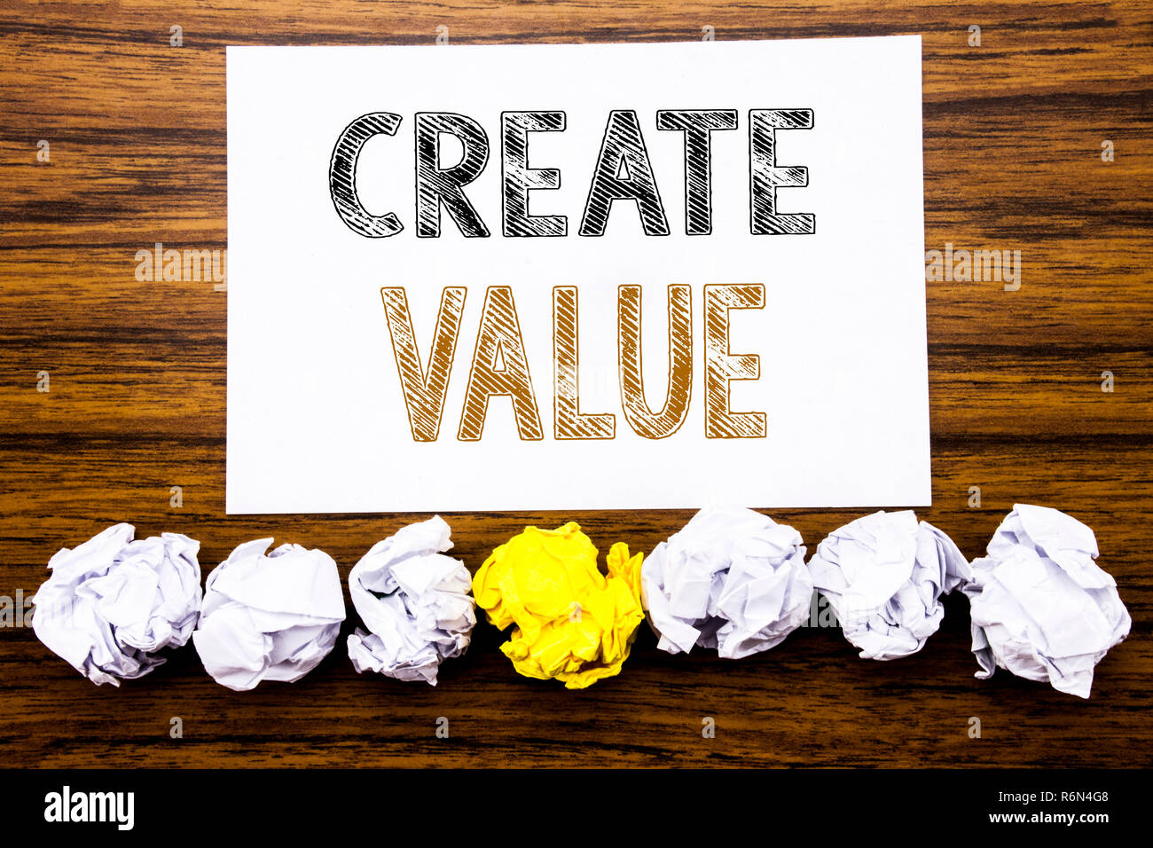 Word, writing Create Value. Concept for Creating Motivation Written on ...