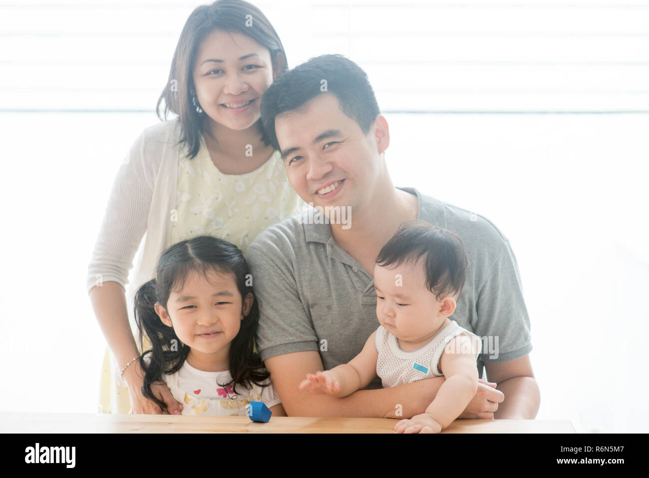 Beautiful Asian family Stock Photo - Alamy