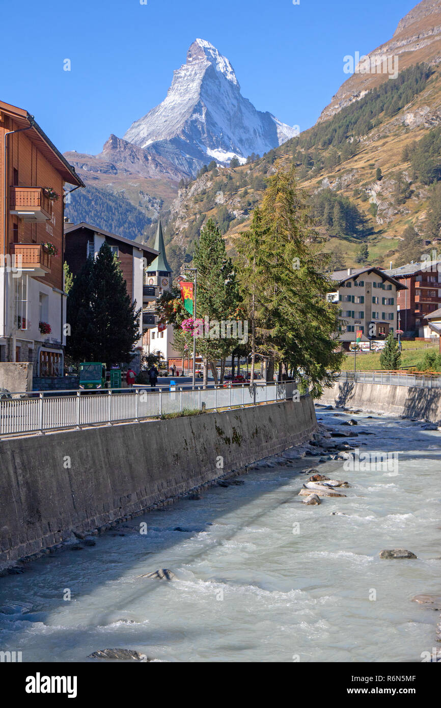 River vispa zermatt matterhorn hi-res stock photography and images - Alamy