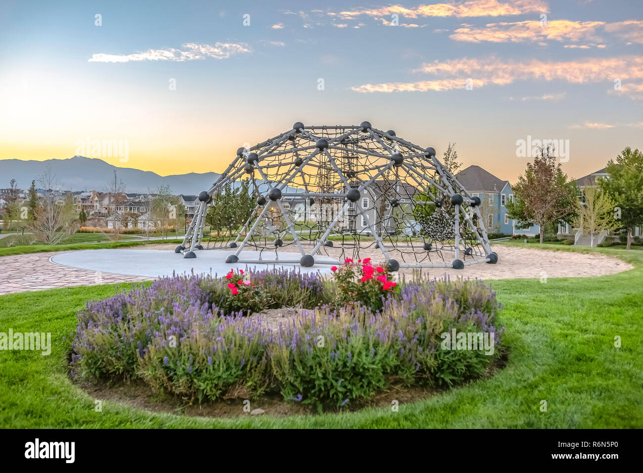 Beautiful scenery on a park in Daybreak Utah Stock Photo - Alamy