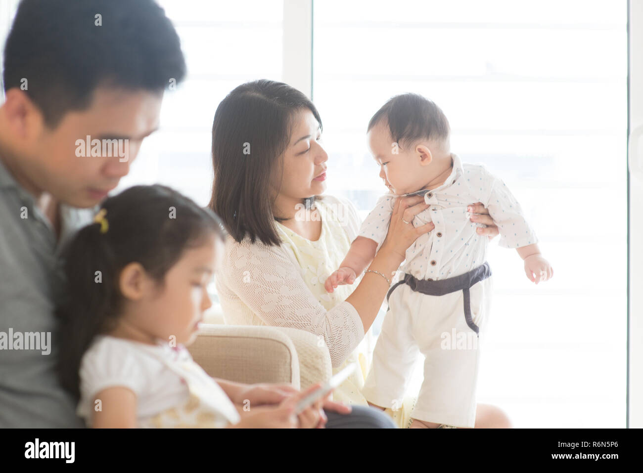 Asian family lifestyle Stock Photo - Alamy