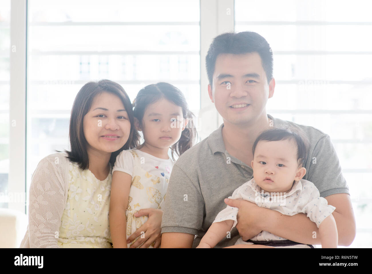 Asian family portrait Stock Photo - Alamy