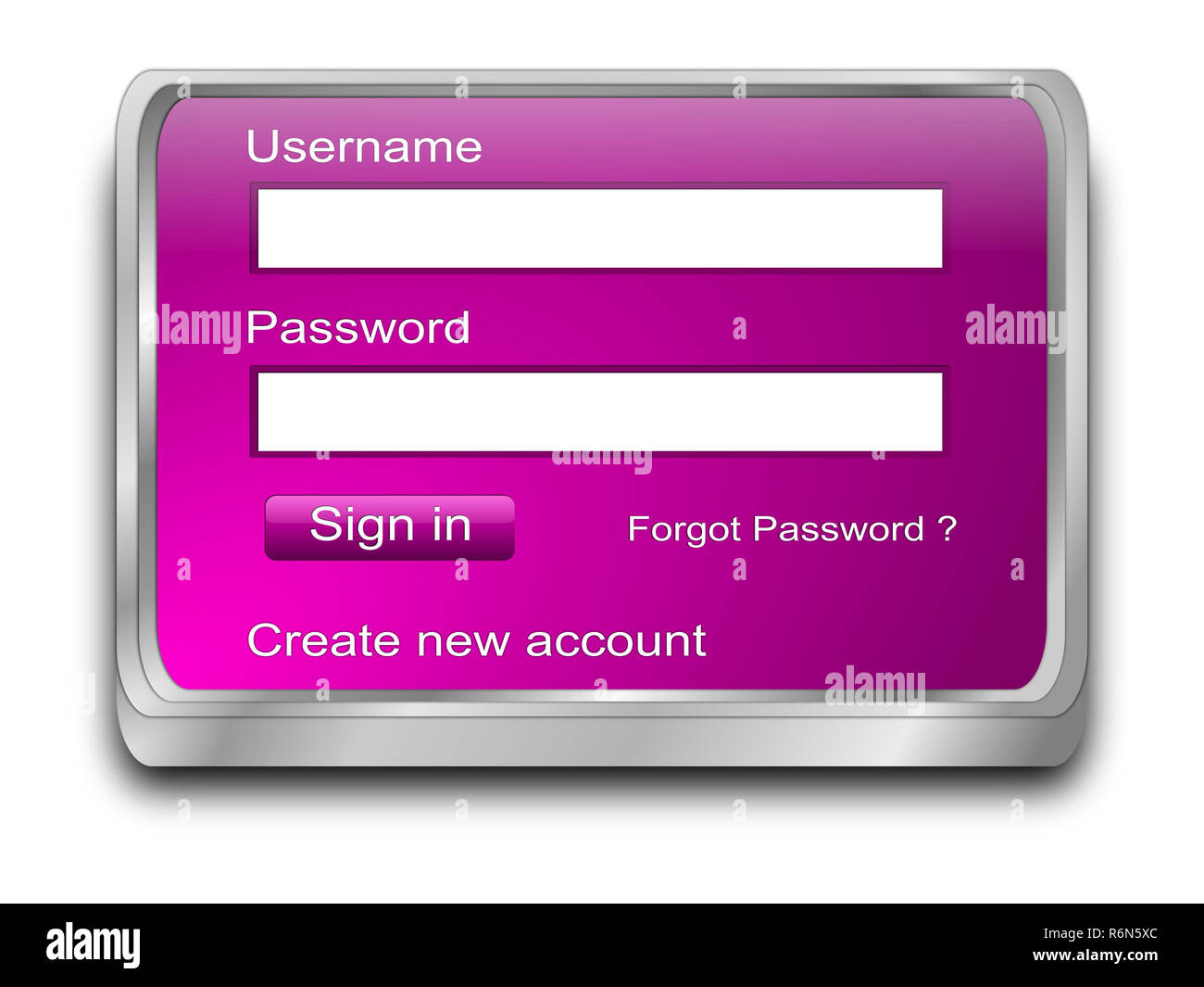 purple Login web Screen - 3D illustration Stock Photo - Alamy