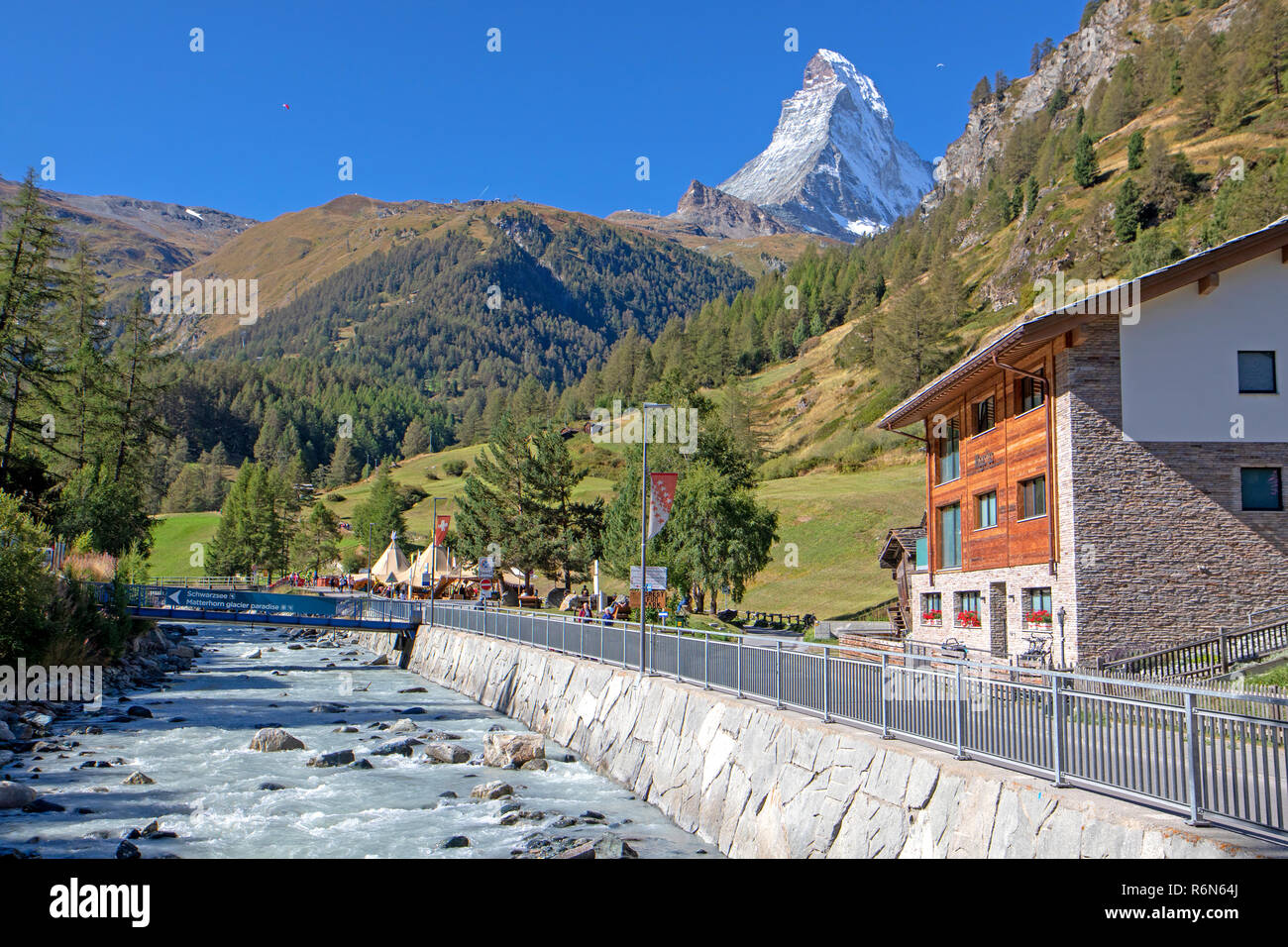 River vispa zermatt matterhorn hi-res stock photography and images - Alamy