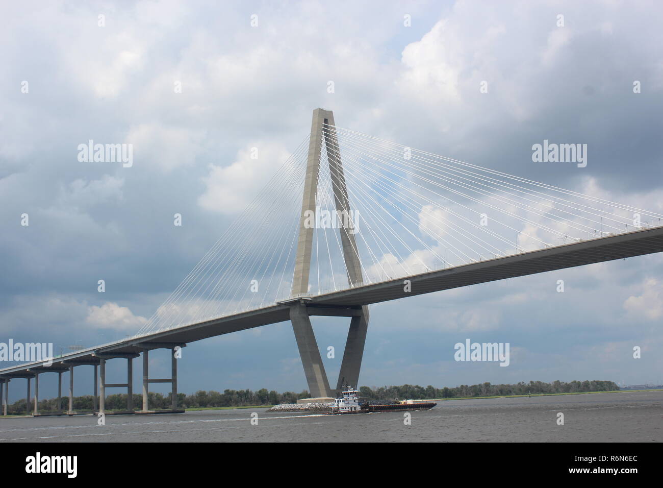 The Arthur Ravenel Jr. Bridge in Charleston, South Carolina as seen ...