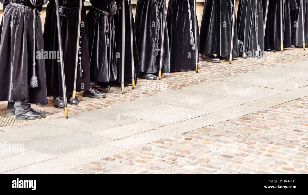 Detail of a traditional Spanish Holy Week procession Stock Photo - Alamy