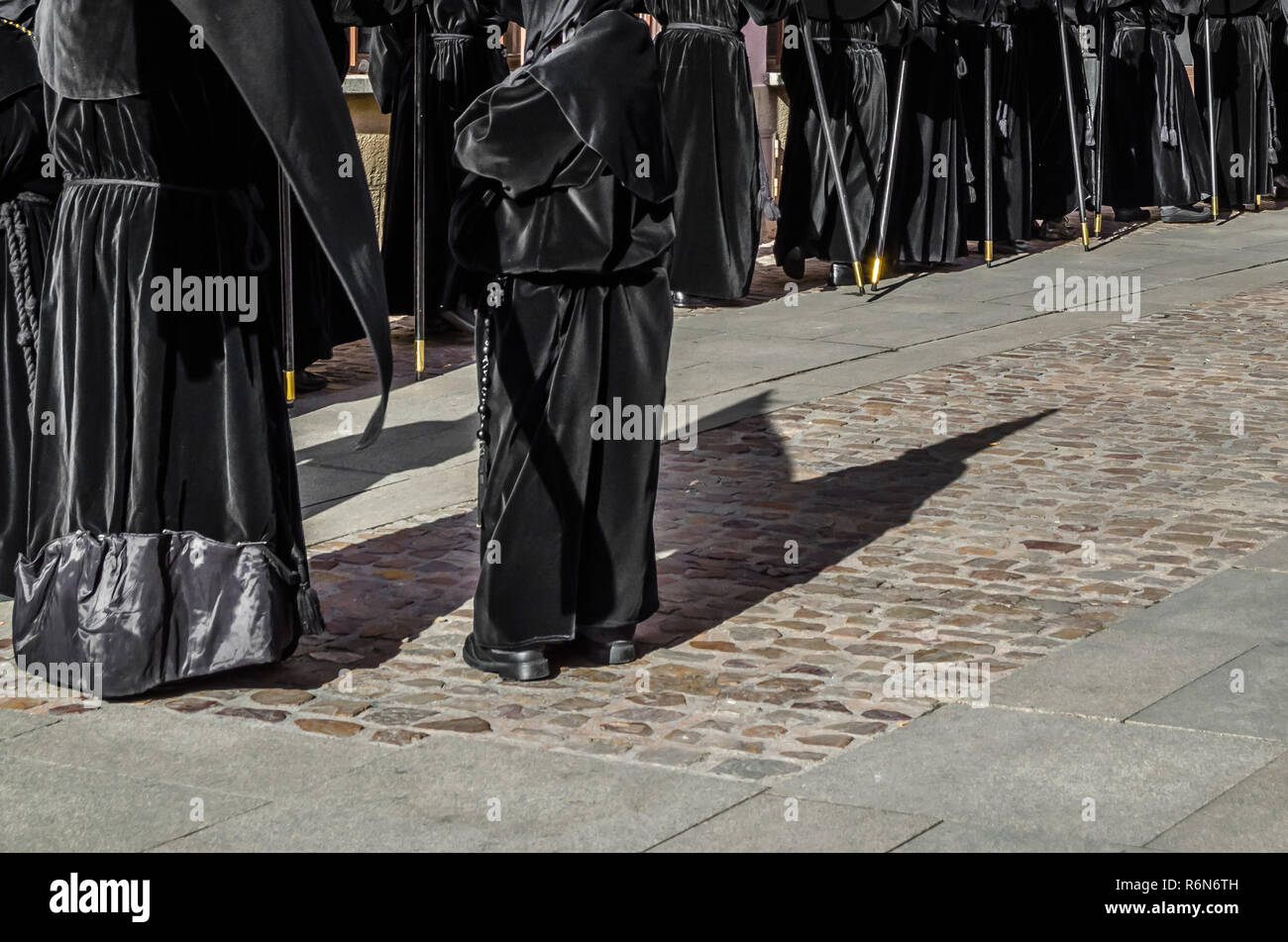 Detail of a traditional Spanish Holy Week procession Stock Photo - Alamy
