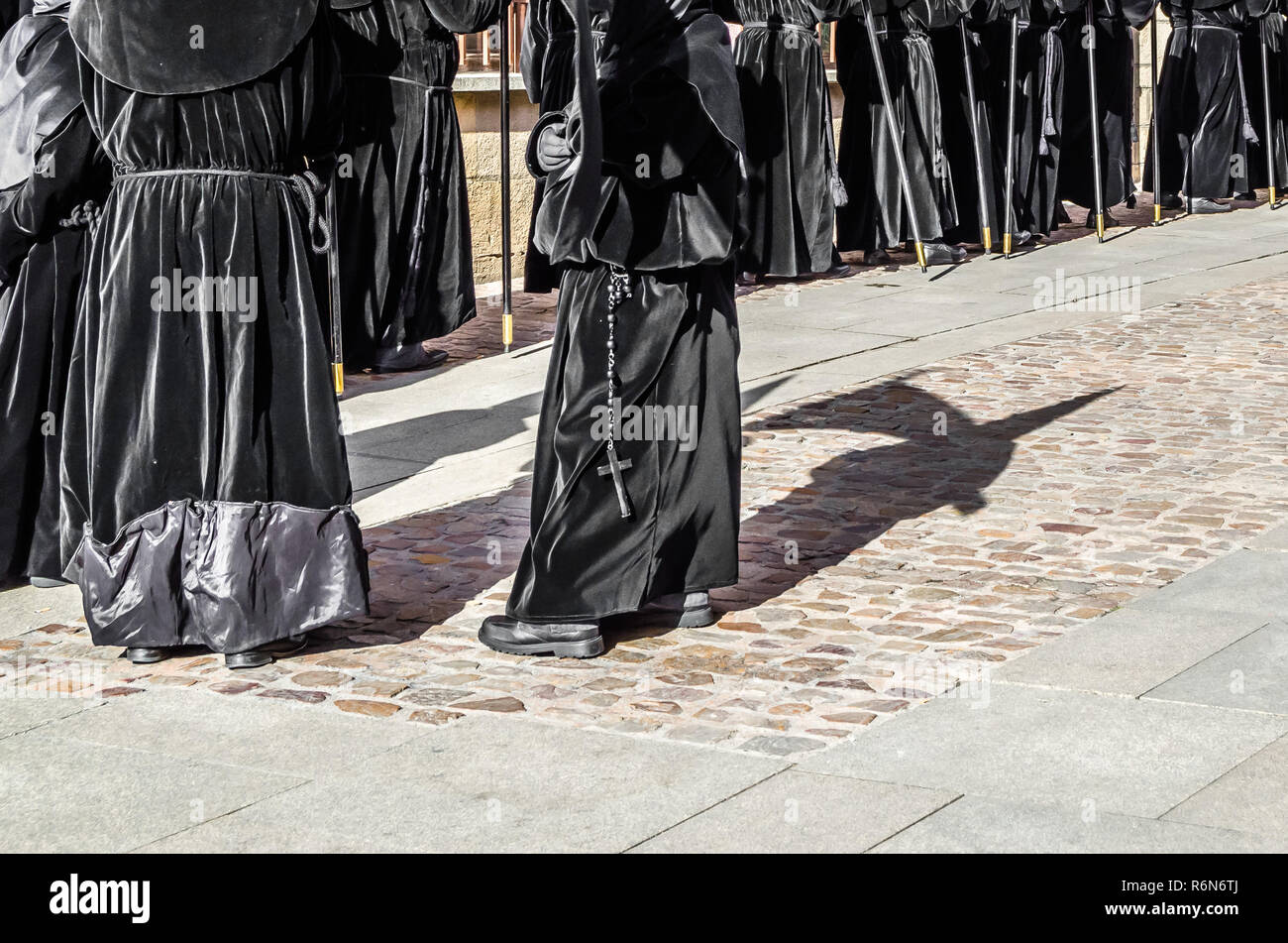 Detail of a traditional Spanish Holy Week procession Stock Photo - Alamy