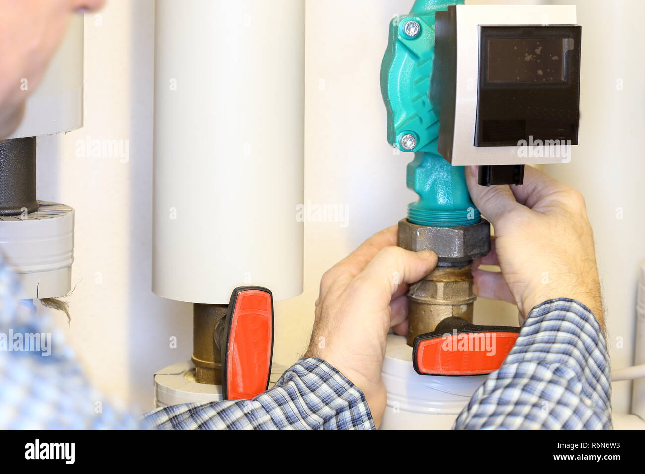 mounting a pump Stock Photo - Alamy