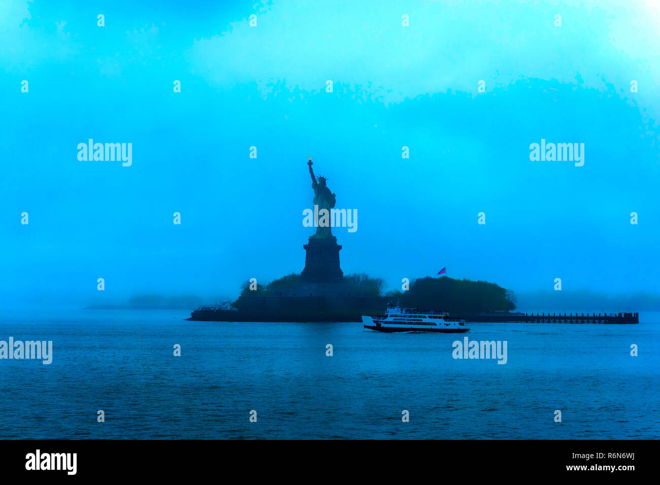 Liberty Statue in Manhattan Stock Photo - Alamy
