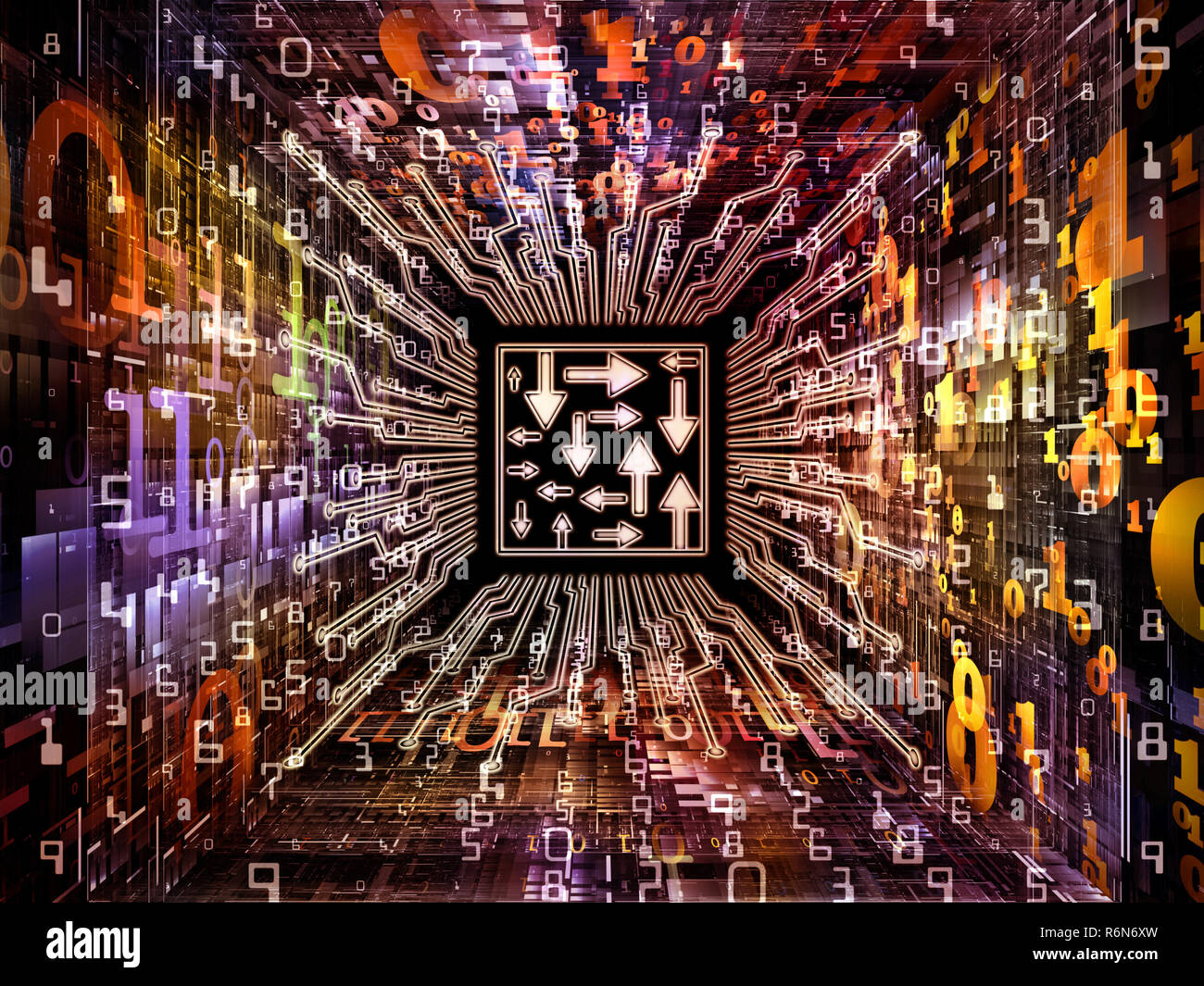 Paths of Digital Processor Stock Photo - Alamy