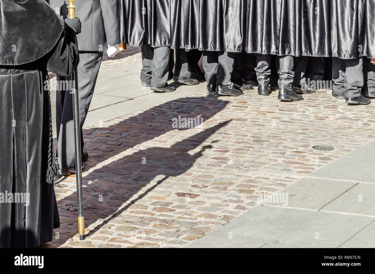 Detail of a traditional Spanish Holy Week procession Stock Photo - Alamy